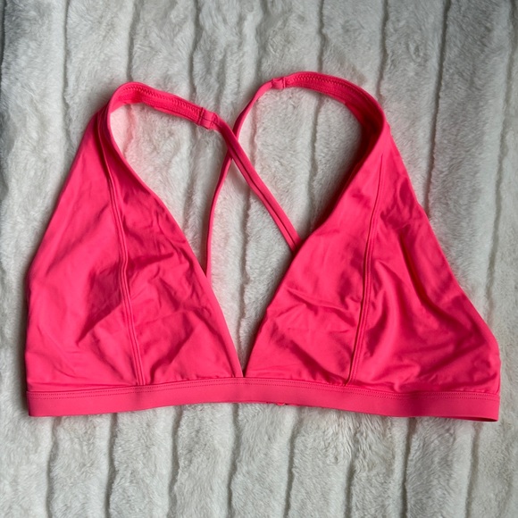 Fabletics | Swim | Fabletics Pink Punch Neon Triangle Bikini Top | Poshmark